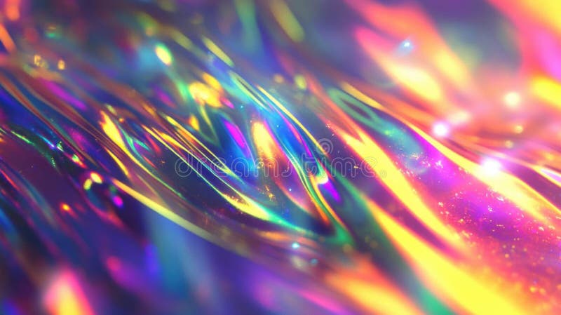 Iridescent Material Flows with Vibrant Colors and Dreamy Textures Stock ...