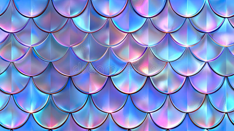 Iridescent Mermaid Scales Pattern, Holographic Rainbow Stock ...