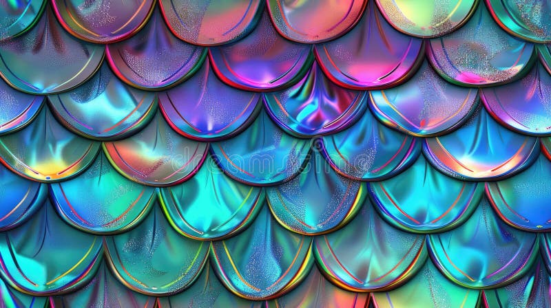 Iridescent Mermaid Scales Pattern, Holographic Rainbow Stock Photo ...