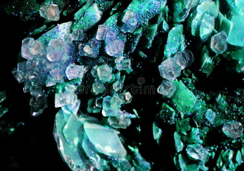 Iridescent Natural Tructured Geometric Calcite Crystals. Texture of ...