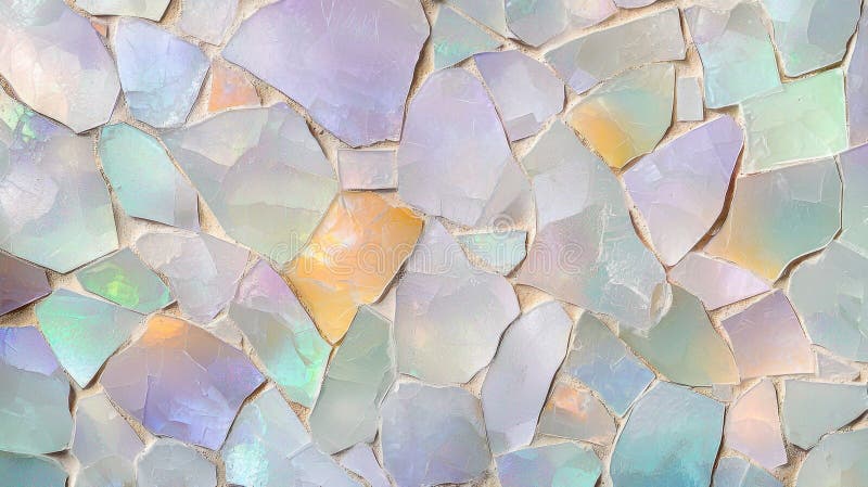 Iridescent Opal Tile Mosaic Surface Shimmers with a Multitude of Colors ...