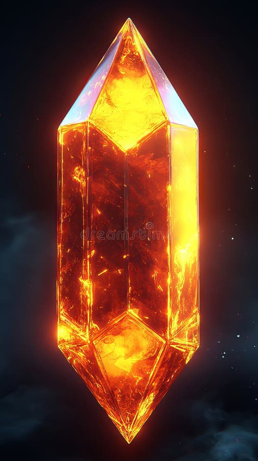 An Iridescent Orange Crystal, Catching the Light and Revealing Its ...