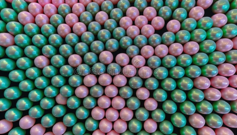 Iridescent Orbs in Ordered Array Stock Photo - Image of oval, shadows ...
