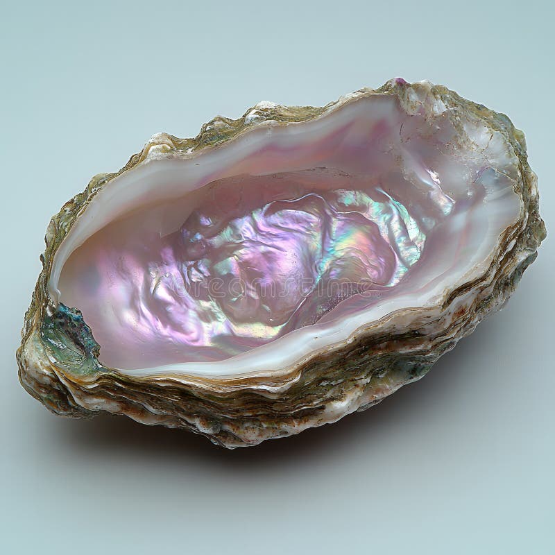 Iridescent Oyster Shell a Stunning Pink and Purple Seashell Close Up ...