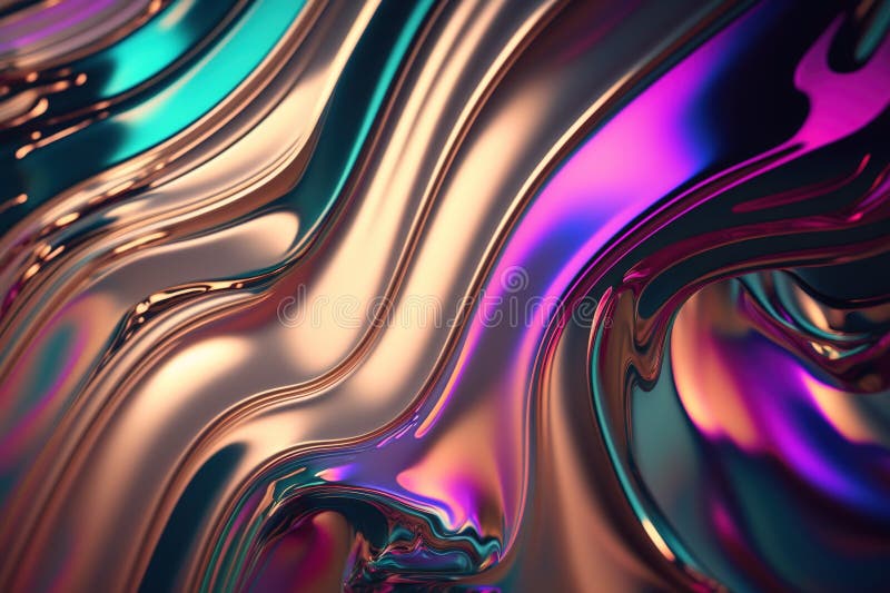 Iridescent Paint Colorful Vivid Background. Liquid Splashes and Drops ...