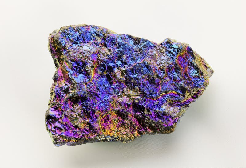Iridescent Peacock Ore stock image. Image of sample, chalcopyrite ...