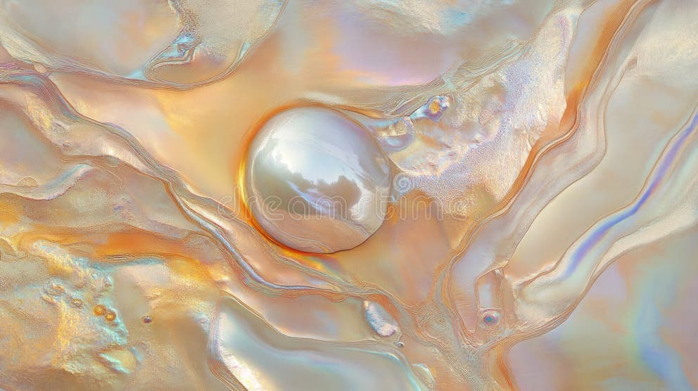 Iridescent Pearl Texture with Lustrous Chaos Elements Stock ...