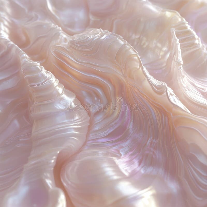 Iridescent Pearl Texture with Wave Patterns in Soft Pastel Tones Stock ...