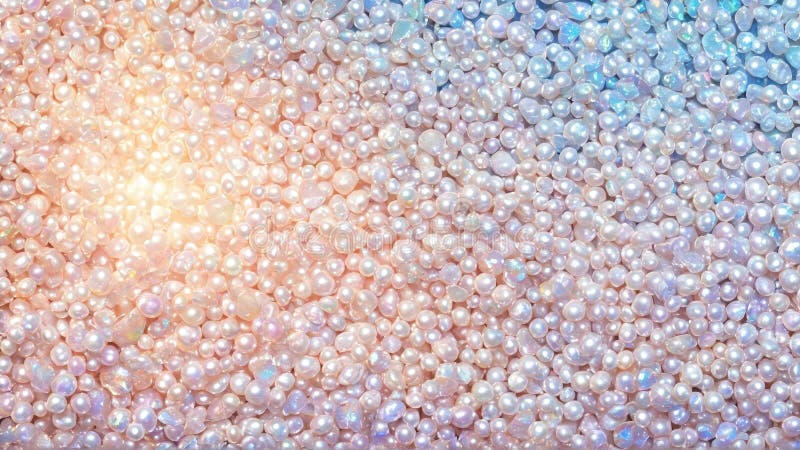 Iridescent Pearls and Opals Creating a Shimmering Pastel Gradient Stock ...
