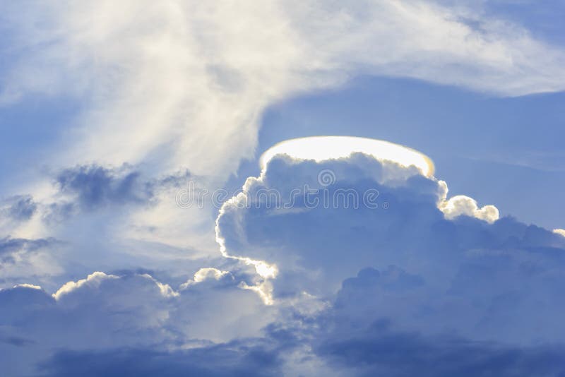 Iridescent Pileus stock image. Image of atmospheric, blue - 95966139