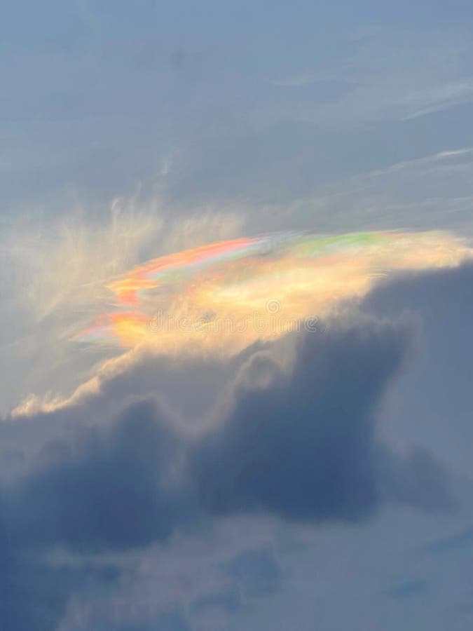 Iridescent pileus cloud stock image. Image of cloud - 310111911