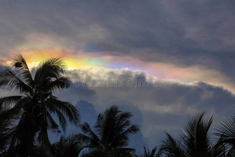 Iridescent Pileus Clouds on Sky Stock Photo - Image of hope, delicate ...