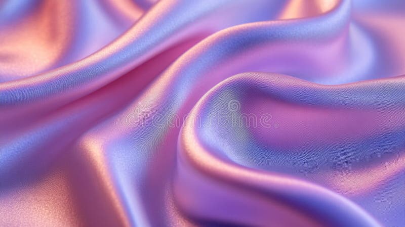 Iridescent Pink Silk Fabric Draped Softly Stock Illustration ...