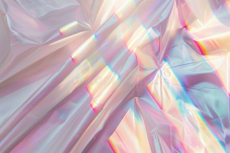 Iridescent Plastic Sheet Texture with Rainbow Light Reflections - Ideal ...