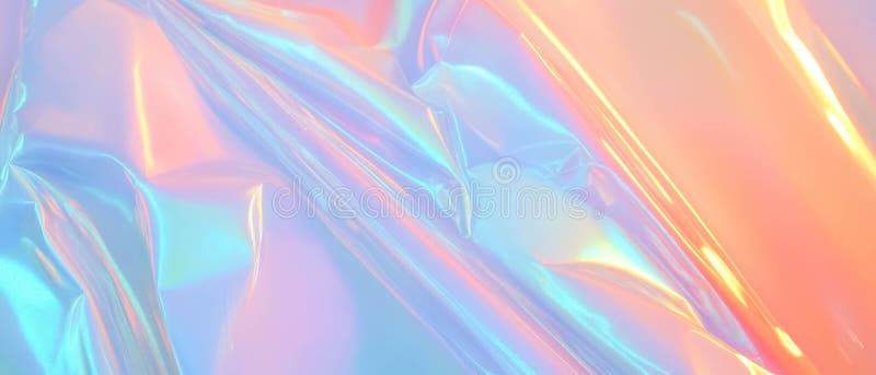 Iridescent Plastic Surface with Shimmering and Translucent Colors in ...