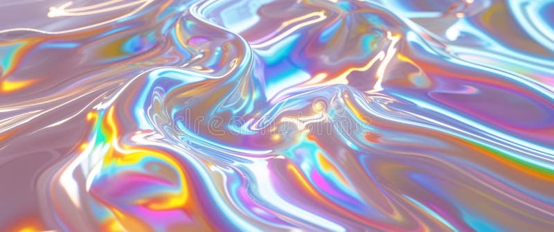 Iridescent Plastic Surface with Vivid Oil Slick Effect for Modern ...