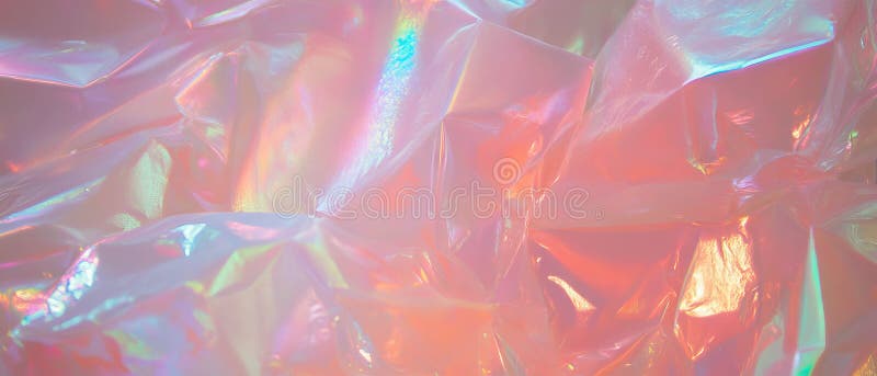 Iridescent Plastic Texture with Shimmering Surface and Translucent ...
