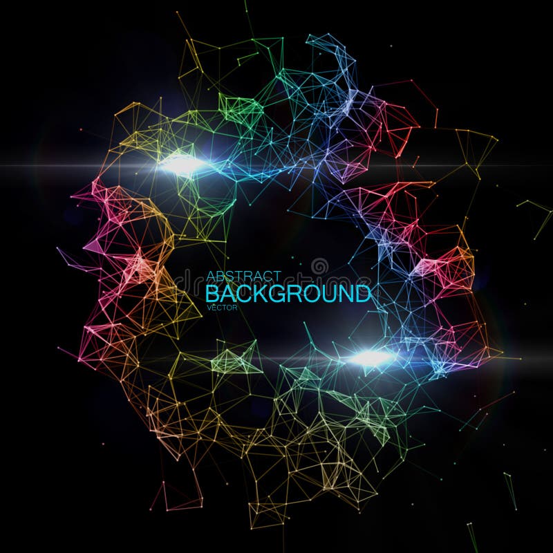 Iridescent Plexus Lines and Particles Background. Stock Vector ... Iridescent Plexus Lines and Particles Background. Stock Vector ...