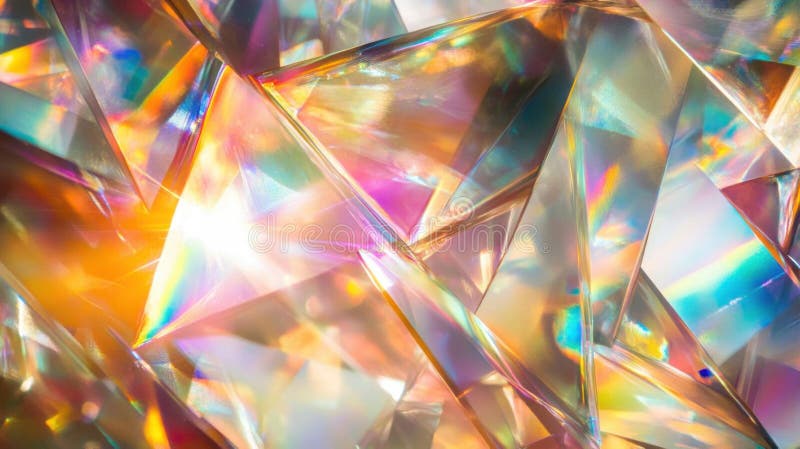 Iridescent Prisms: Abstract Light & Color Stock Illustration ...