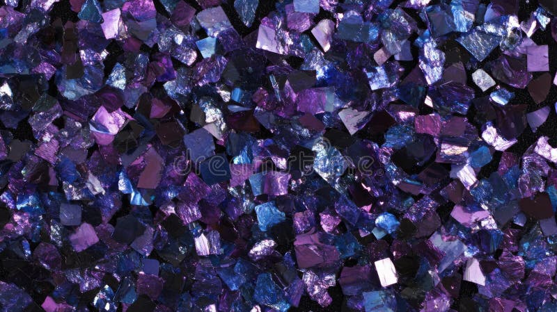 Iridescent Purple and Blue Glitter Fragments Stock Illustration ...