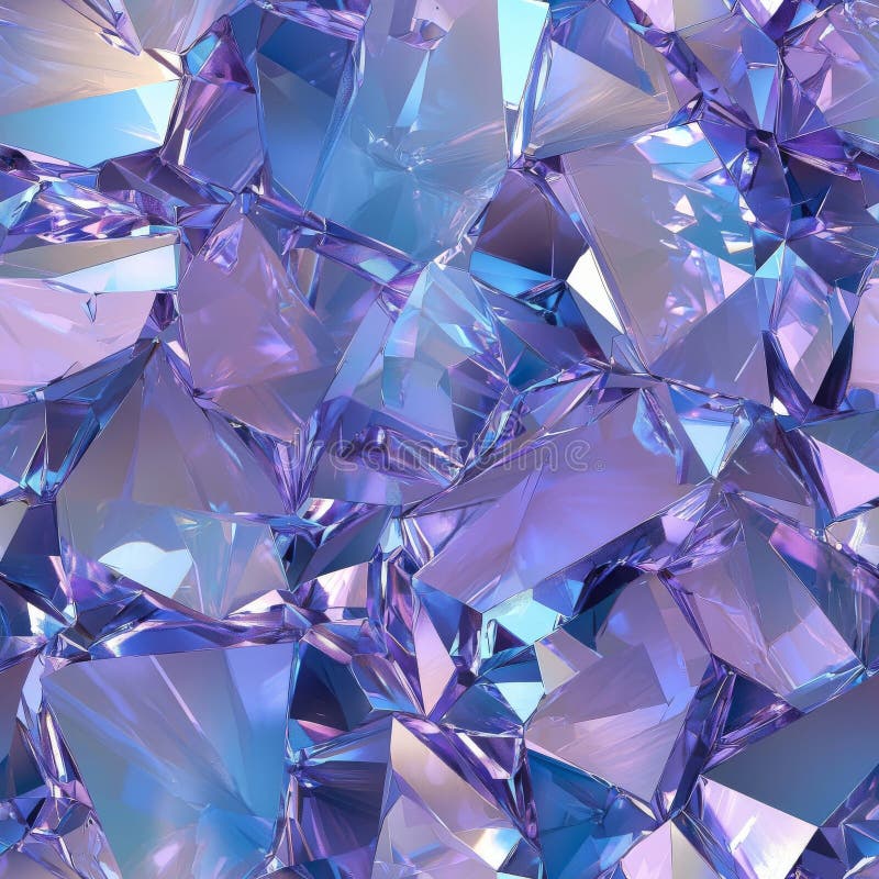 Iridescent Purple Crystal Fragments Seamless Texture Stock Illustration ...