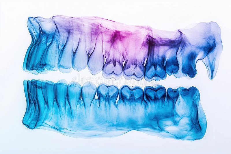 Iridescent X Ray Teeth Image Showing Dental Ai Technology Stock Image ...
