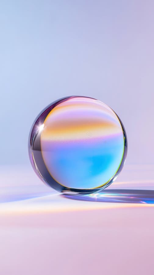 Iridescent Reflecting Sphere Glass Multicolored Light, Casting ...