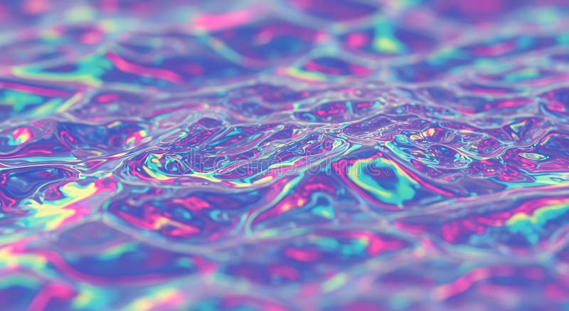 Iridescent Ripple Effect in a Shallow Pool Stock Illustration ...