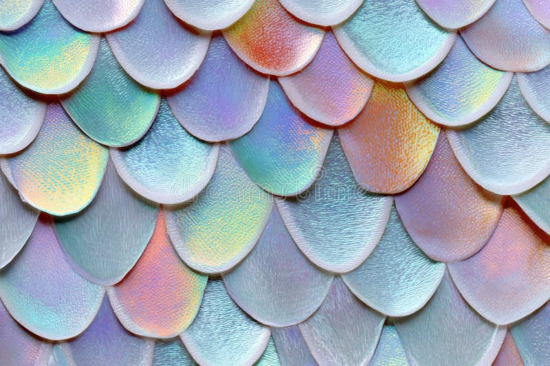 Colorful Scales Create a Shimmering Effect on a Textured Surface in ...