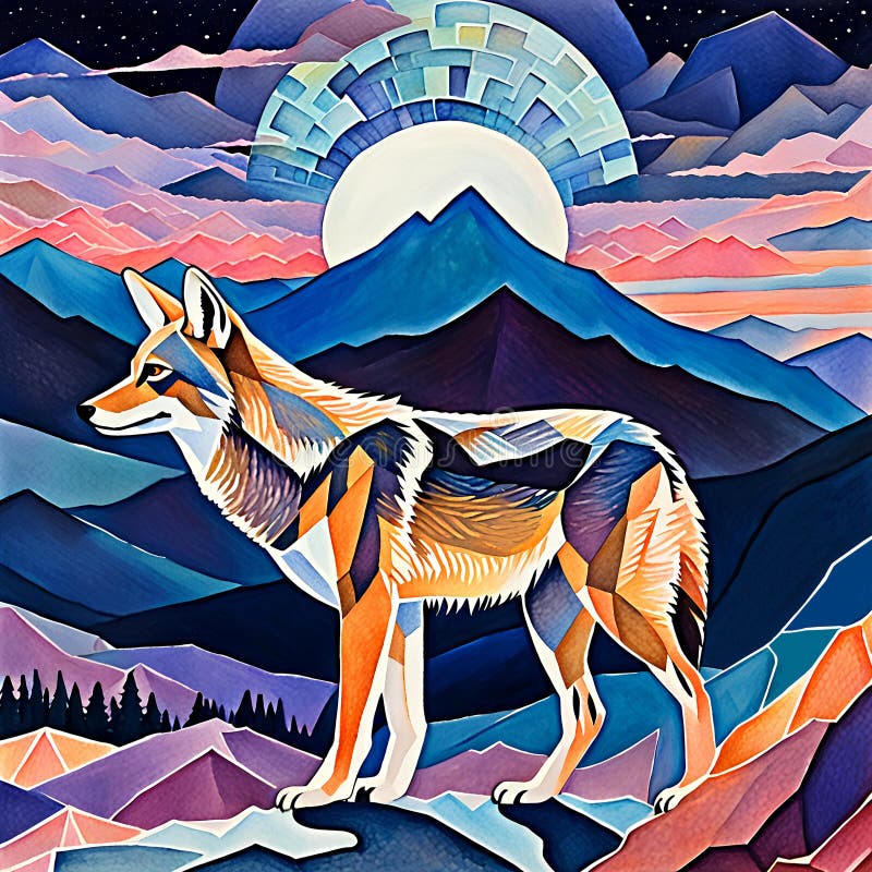 Schematic Coyote Stock Illustrations – 2 Schematic Coyote Stock ...