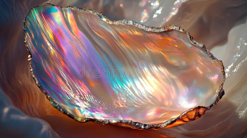 Iridescent Seashell stock illustration. Illustration of wildlife ...