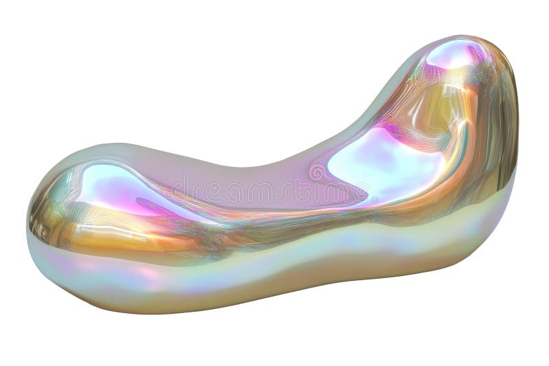 Iridescent Shape Render Isolated Showcasing Vibrant Colors Stock Photo ...