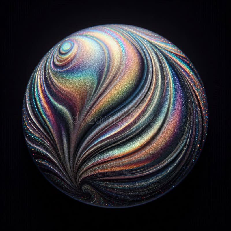 Iridescent Sheen a Shimmering Rainbow Like Effect on the Surfac Stock ...