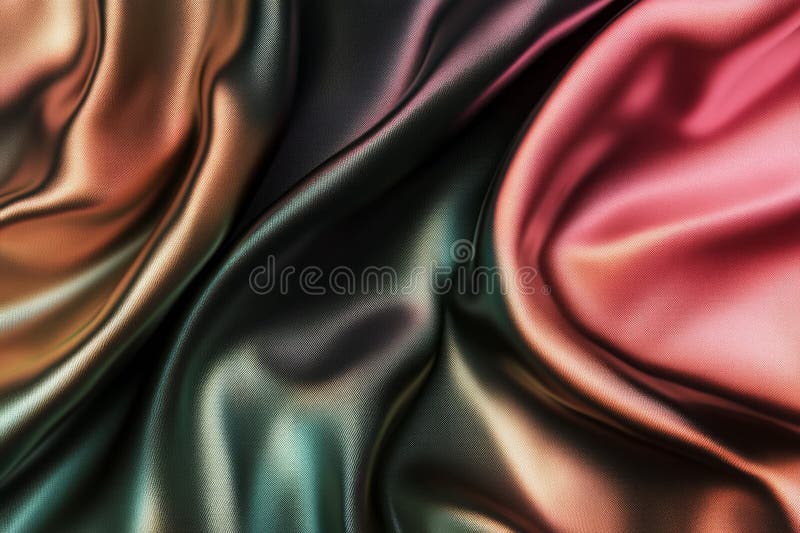 Iridescent Silk Fabric Texture in Soft Lighting. Neural Network AI ...