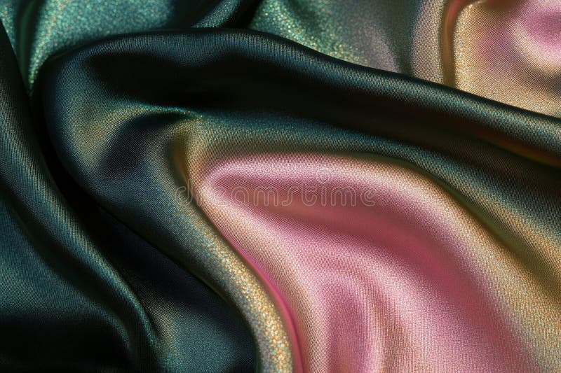 Iridescent Silk Fabric Texture in Soft Lighting. Neural Network AI ...