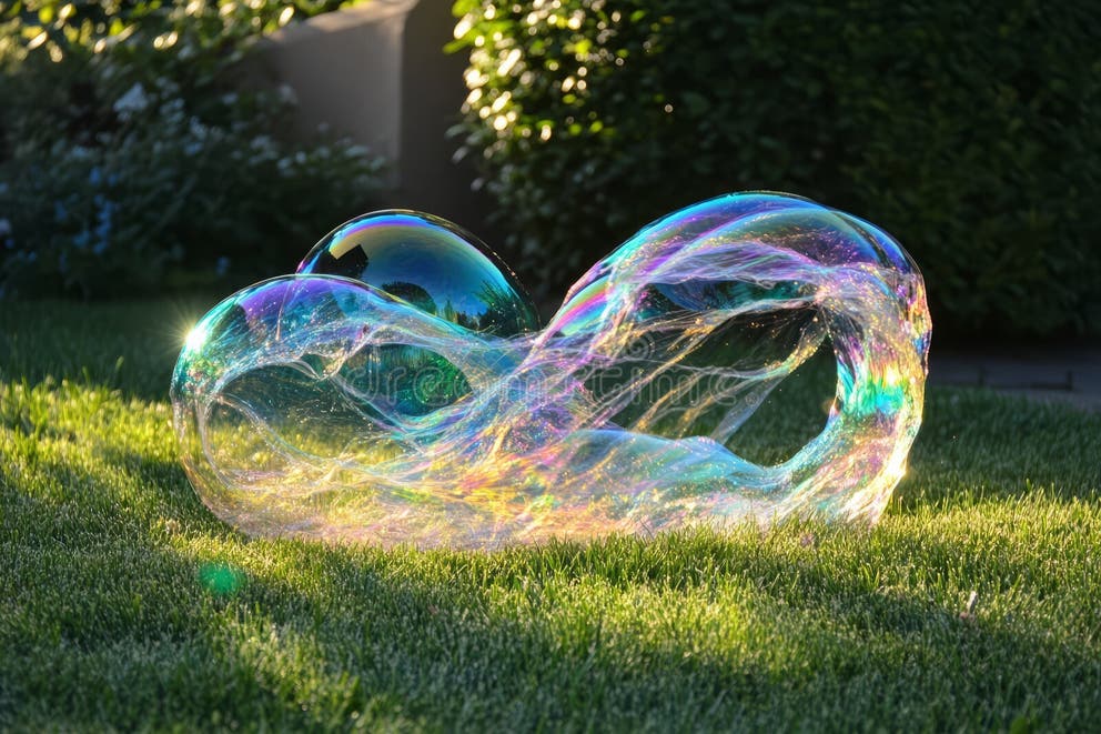 Iridescent Soap Bubble Reflections, Creating a Rainbow Spectrum on a ...