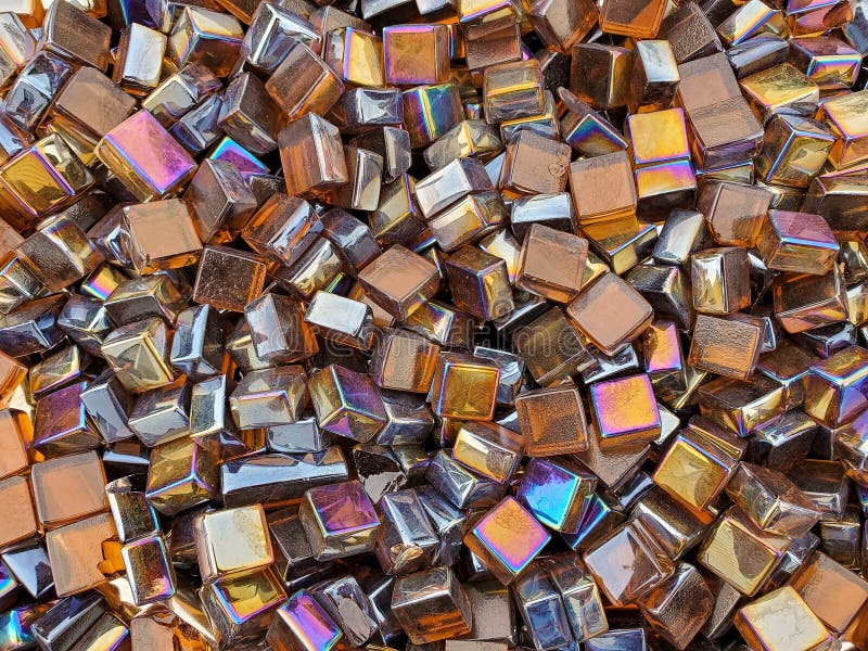 Iridescent Square Glass Blocks Stock Image - Image of mosaic, shape ...