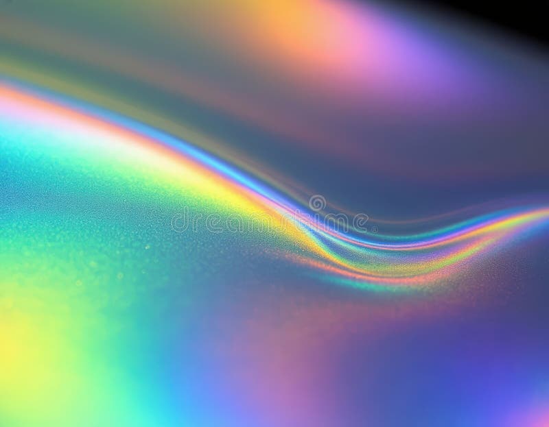 Iridescent Thin Film Floating Over Liquid Surface, Showing Colorful ...