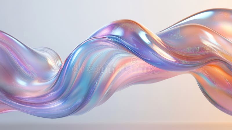 Iridescent Wave Design, Contemporary Greeting Card Backdrop Features ...
