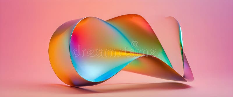 Iridescent Wonders Mobius Loop Strip 3D Shapes with Holo Chrome Effect ...