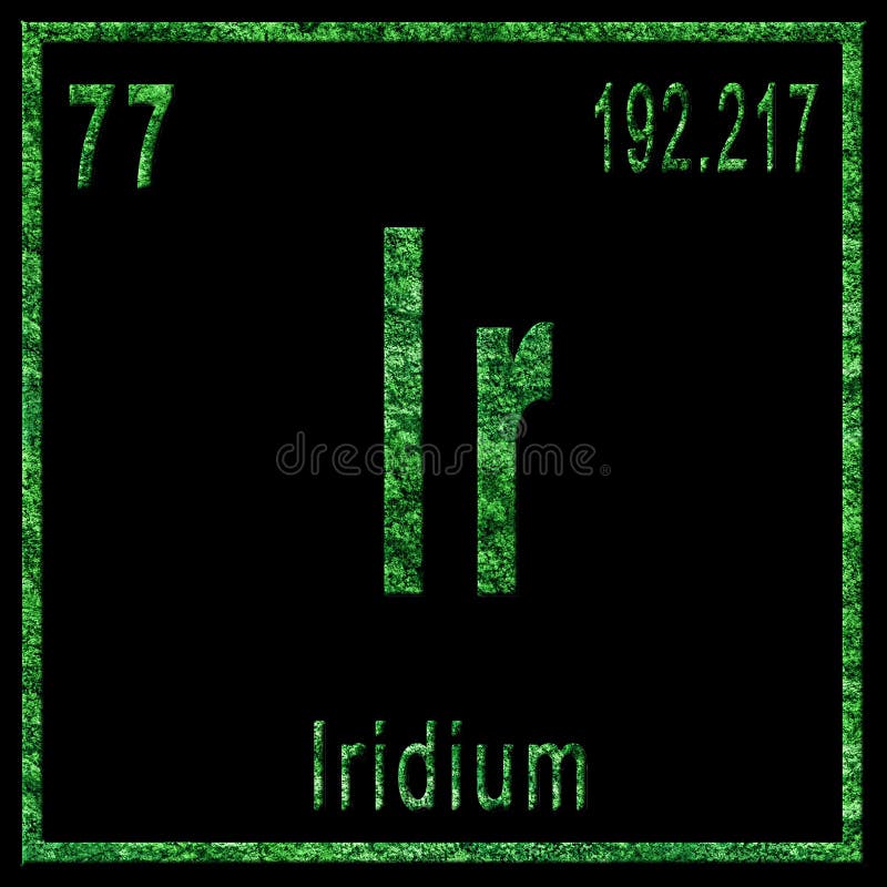Iridium Chemical Element, Green Edition Stock Illustration ...