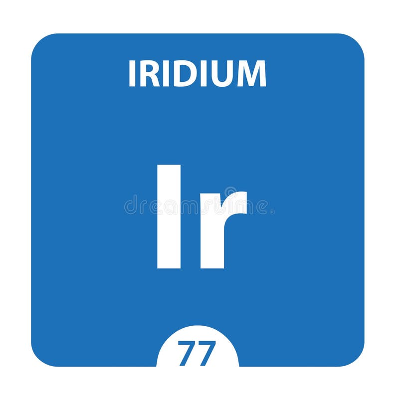 Iridium Chemical 77 Element of Periodic Table. Molecule and ...