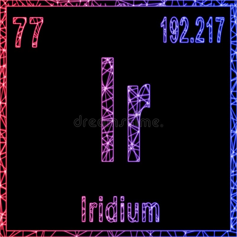 Iridium chemical element stock illustration. Illustration of chemistry ...