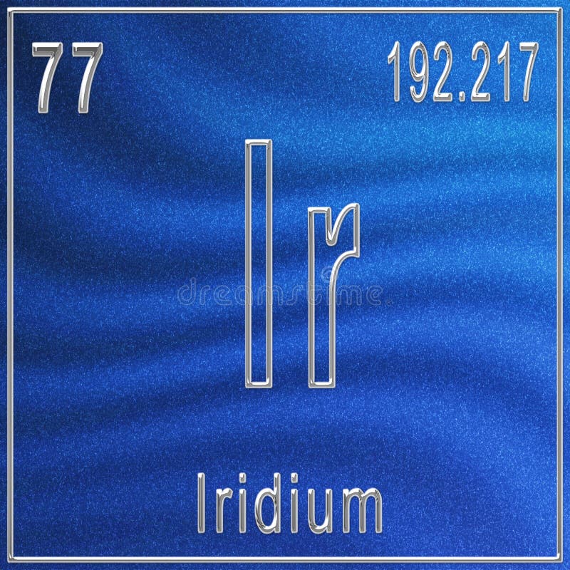 Iridium Chemical Element Sign With Atomic Number And Atomic Weight