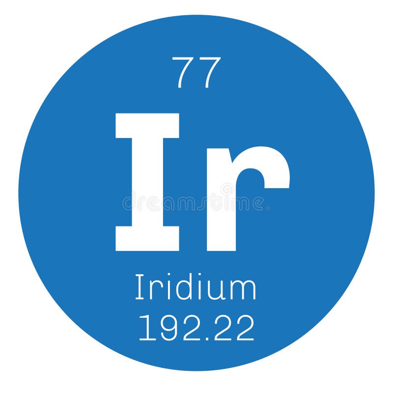 Iridium Ir, Element Symbol From Periodic Table Series Stock ...