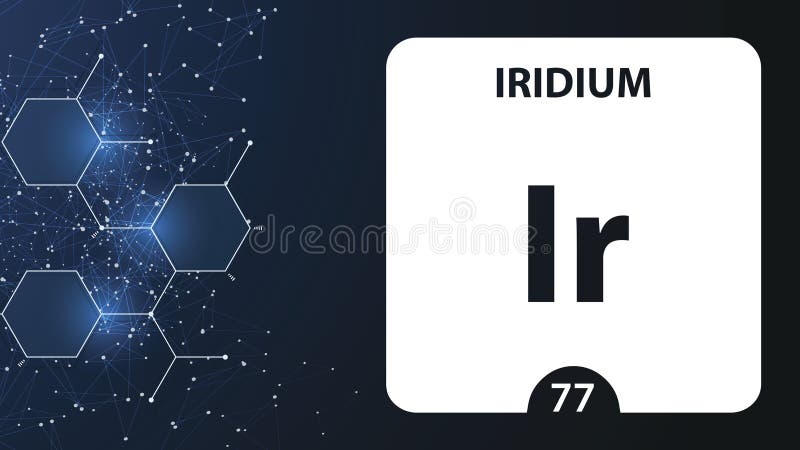Iridium Ir Chemical Element. Iridium Sign with Atomic Number. Chemical ...
