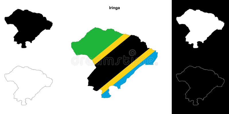 Iringa outline map stock illustration. Illustration of area - 356557626