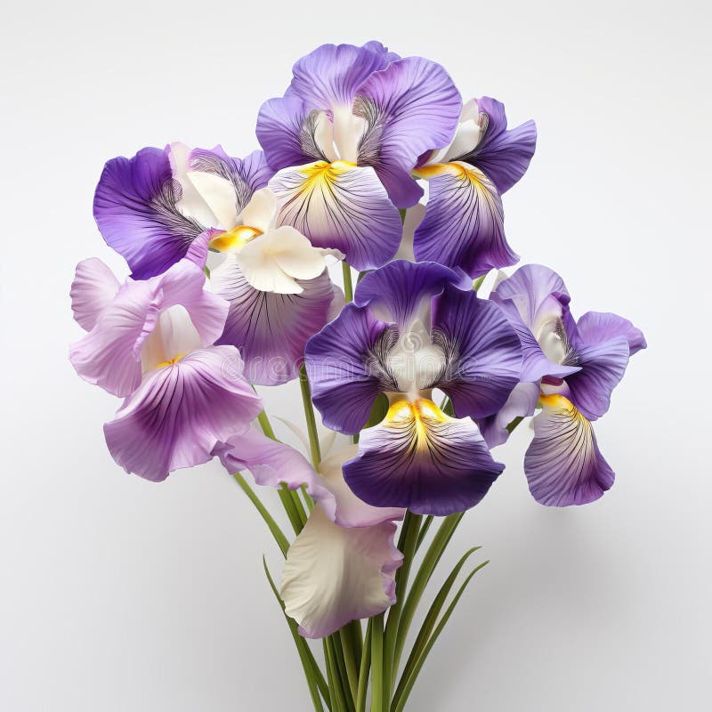 Ultra-realistic 4k Iris Bouquet Digital Art Creation Tutorial Stock ...