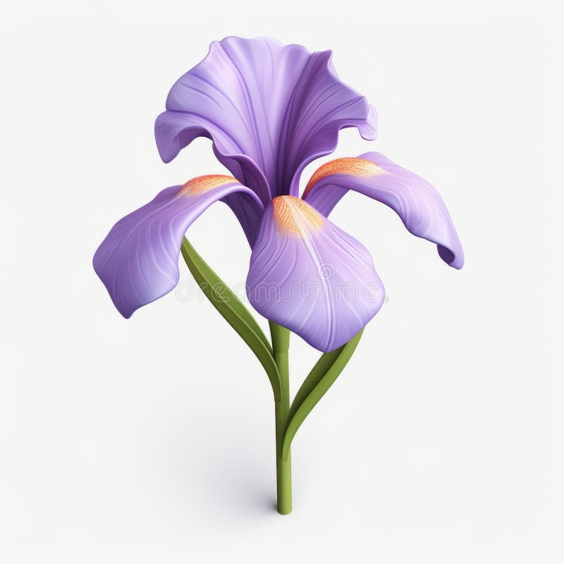 Iris 3d Icon: Cartoon Clay Material with Nintendo Isometric Spot Light ...