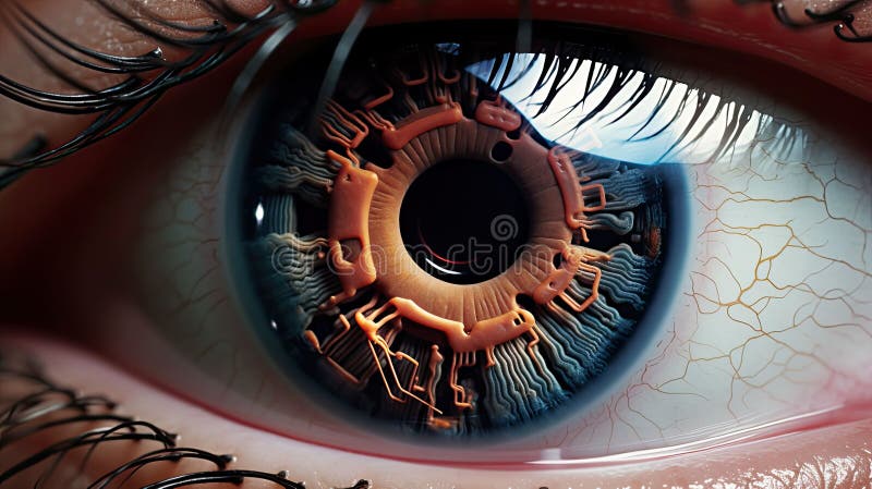 Iris eye technology stock illustration. Illustration of optic - 317283113